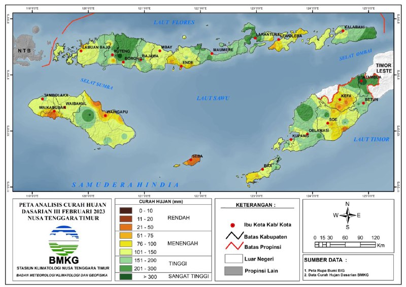 Informasi Iklim Provinsi Nusa Tenggara Timur (Update 28 Februari 2023) | BMKG